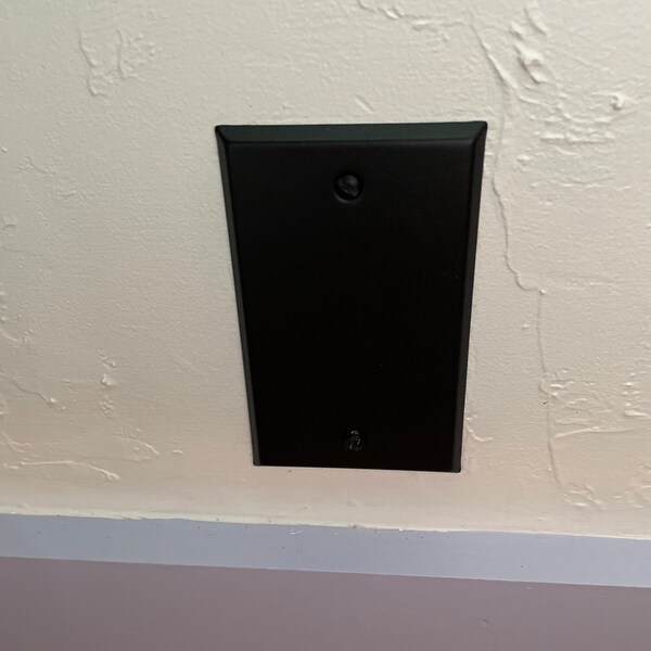 Rustic Black Cast Powder Coated Stainless Steel Switch Plates- Standard ...