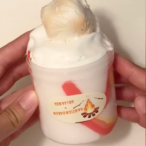 Peach Icee with Custard slime jelly slime butter slime scented | Etsy