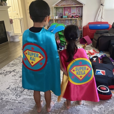 Kids FULL NAME Custom Shield Cape / Personalized Superhero Cape / Add ...