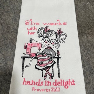 Girl Reading a Book Machine Embroidery Design. Multiple Sizes, Perfect ...