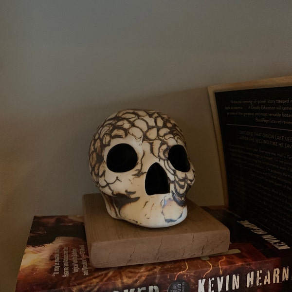 Cobalt Scroll Work Skull - Etsy