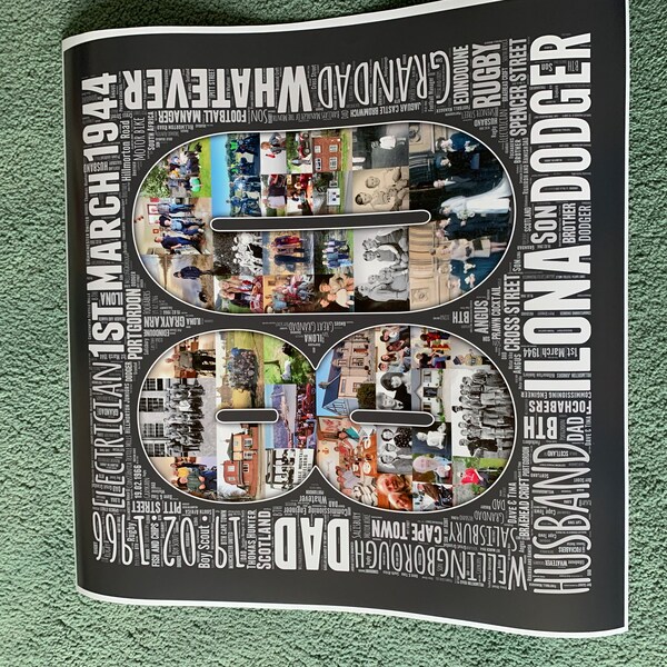 Photo Collage Digital File for Printing - X50 Pics - Custom Designed ...