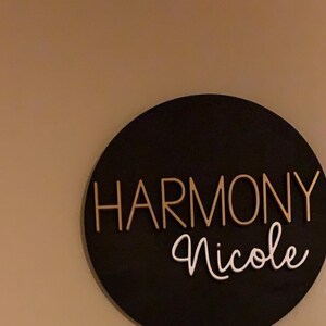 Custom Name Sign 12-36 Round Sign Baby Name Sign | Etsy