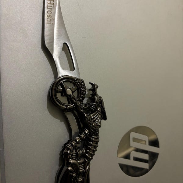 Personalized DRAGON MOTORCYCLE Pocket Knife EDC Harley Davidson ...