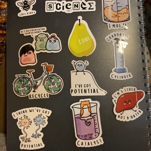 Science Pun Stickers Science, Biology, Chemistry, Pre-med water Bottles ...