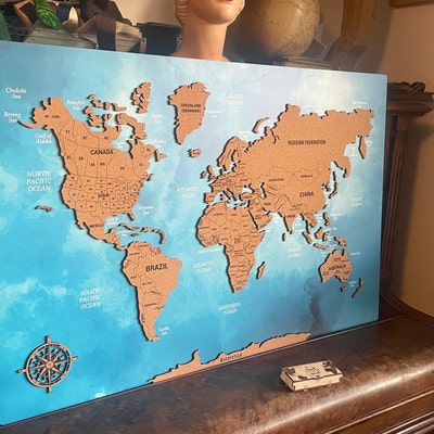 Wood Map of United States Large Wooden Wall Art US Map - Etsy