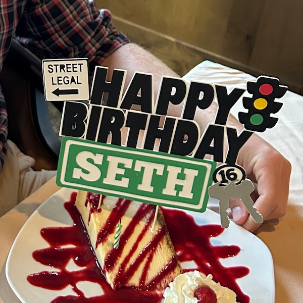 Any Name and Age Driver License Birthday Cake Topper,cake Topper,new ...