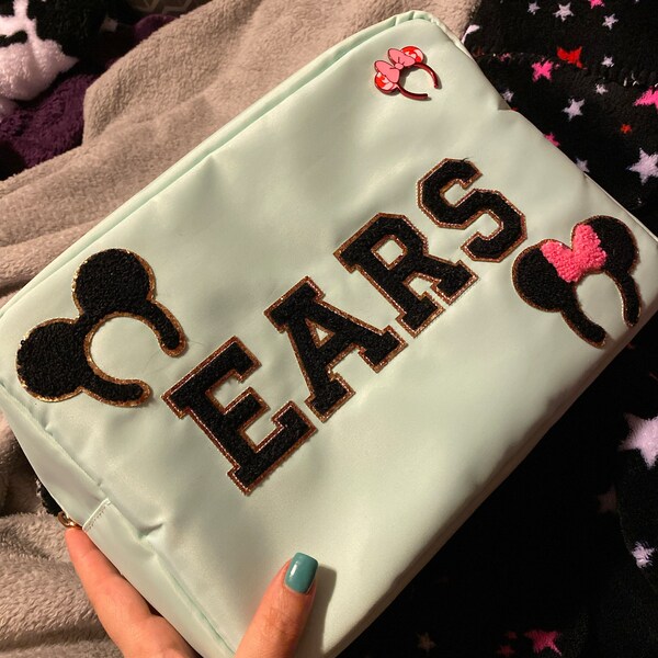 EARS Bag, Magical EARS Bag, XL Nylon Bags, Summer Travel Bags, Nylon Pouch Bags Chenille Patches ...