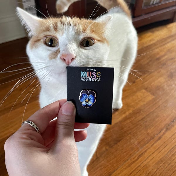 Calico V2 Cat Enamel Pin, Animal Lover Pins, Pet Lover Gift, Cute ...