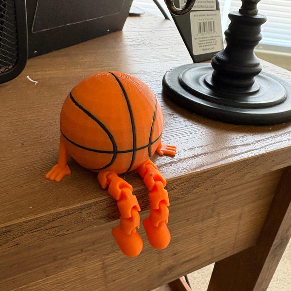 Basketball Desk Decor - Basketball Buddy - Fun Basketball Gift - 3D ...