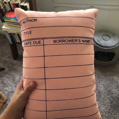 Library Card Pillows // Librarian Gift // Reading // Book Lover ...