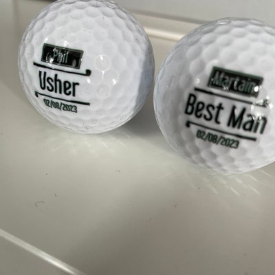 Personalised Best Man Golf Ball Groomsman Wedding Party - Etsy UK