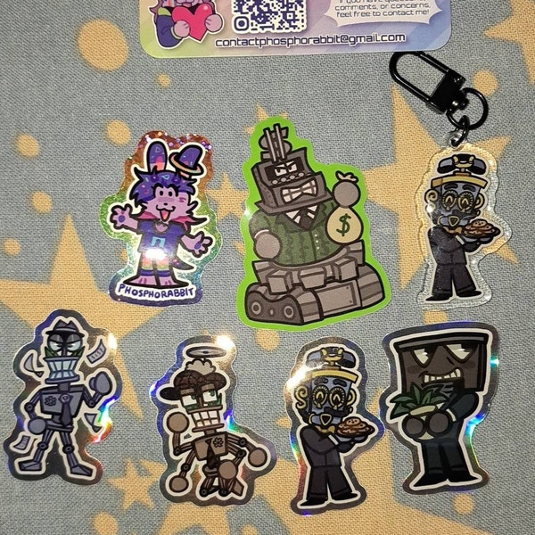Toontown Corporate Clash Holographic Stickers - 2 Inches - Etsy