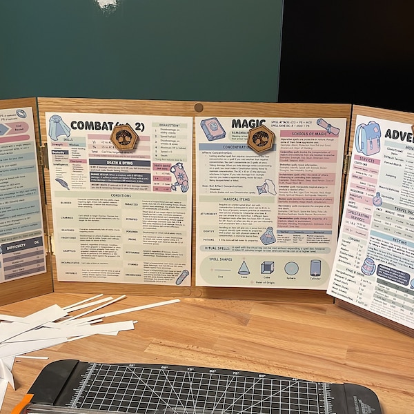 Printable Dungeons & Dragons DM Screen Inserts for 5e [DIGITAL DOWNLOAD ...