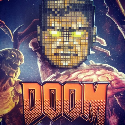 DOOM Slayer Pin, Soft Enamel Pin - Etsy