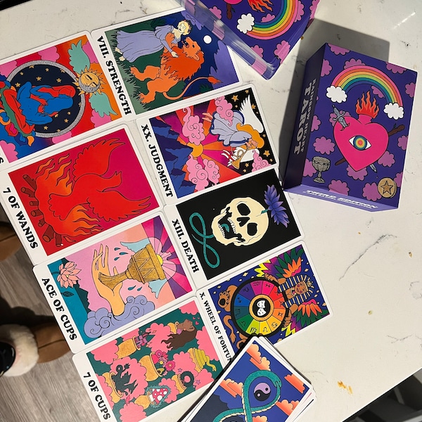 Rainbow Heart Tarot Deck: 5th Edition, 78 Card Deck With Guidebook ...