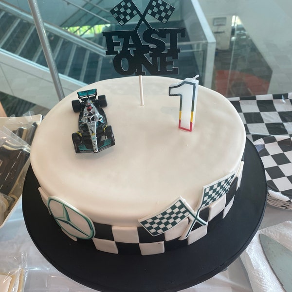 Fast One Cake Topper, Racecar 1st Birthday Cake Topper, Race Car First ...