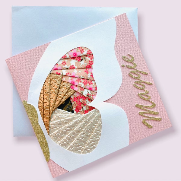 Butterfly Wing Iris Folding Pattern PDF & SVG Half Butterfly Beginner ...