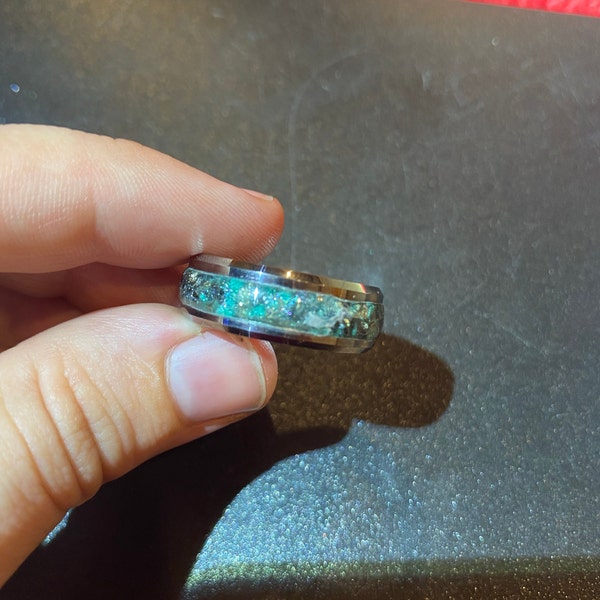 Peace and Calm Ring - Amethyst Inlay - Etsy