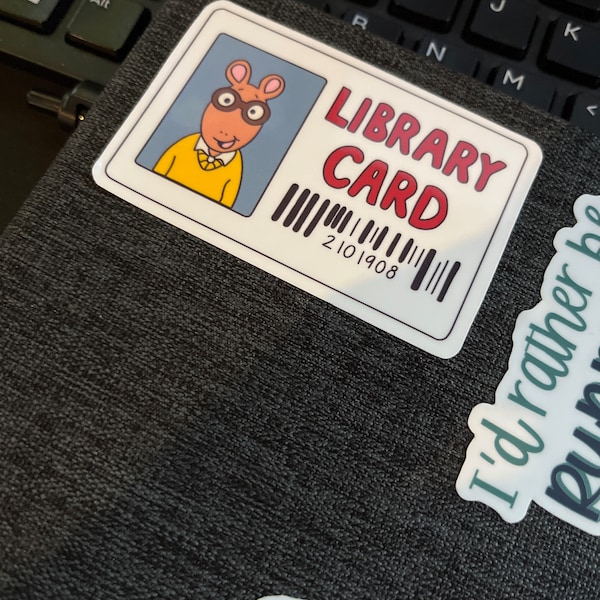 Library Card Sticker / Arthur Inspired Sticker - Etsy