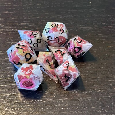 Fae Celebration Flowers, Flower Dice, Floral, Handmade Dice, Sharp Edge ...