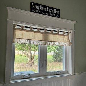 Cottage Valance Natural Beige or White Cotton Country French Curtain ...