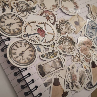 Vintage Stickers Journal Stickers Planner Stickers Scrapbook Stickers