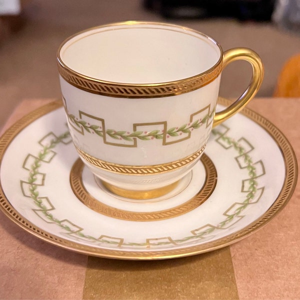 Vintage Espresso Cup and Saucer Set | Antique Porcelain Demitasse Mini ...