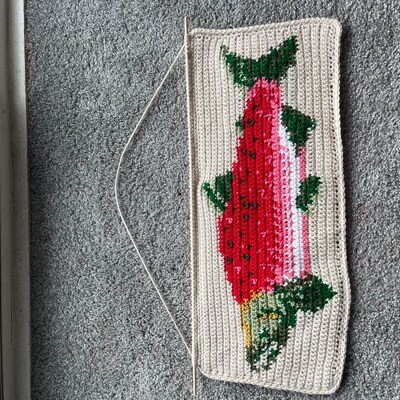 Salmon Run Crochet Wall Hanging Pattern PDF Tapestry Crochet Pattern ...