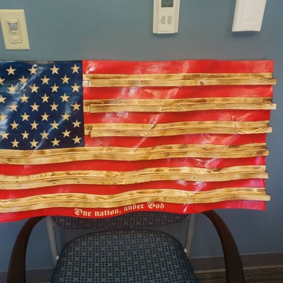 Challenge Coin Display, Waving Flag, Handmade, Challenge Coin Holder - Etsy