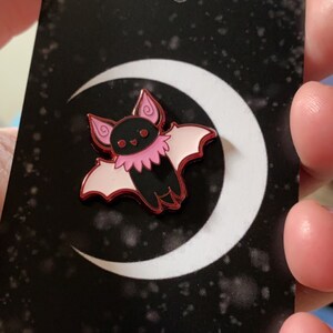 Cute Little Black Bat Small Hard Enamel Pin 1.25 Across and .5 Tall ...