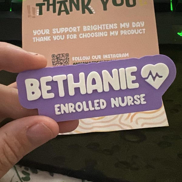 Personalised Name Badge | Name Badges | Educator | Nurse | Doctor ...