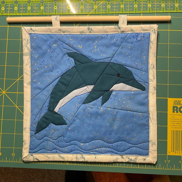 Dolphin Quilt Block Pattern: Nautical Foundation Paper Piecing (PDF ...