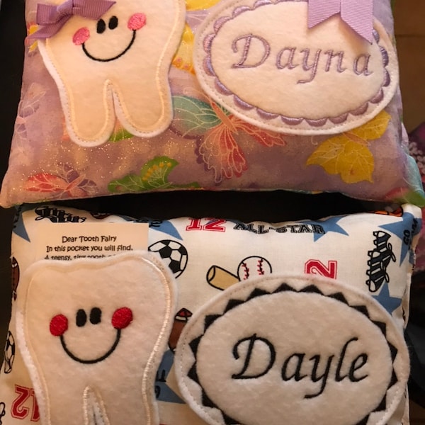 Personalized Tooth Fairy Pillow, Children's Keepsake, Custom Tooth ...