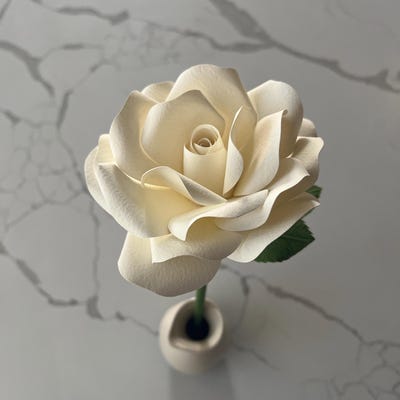 Paper Willow Rose 9th Anniversary Gift for Her / Paper Willow Wood Rose ...
