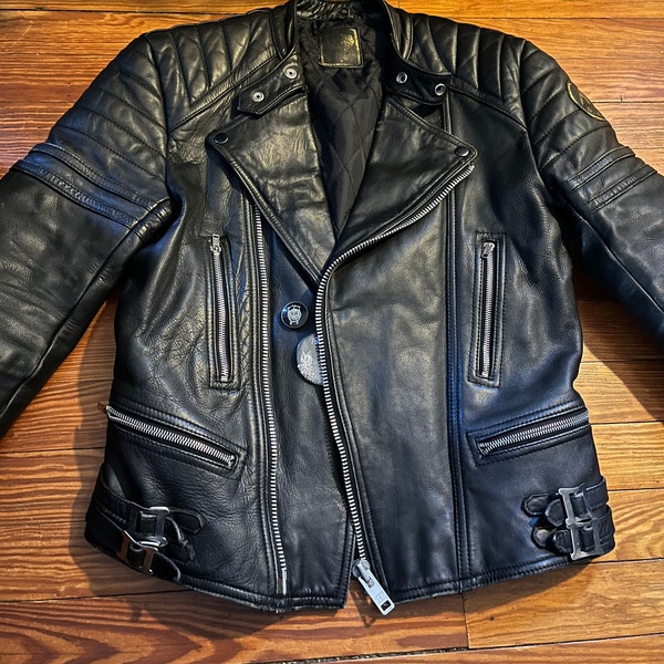 Original Rare Vintage 70s French Leather and Fur Cropped Handmade ...