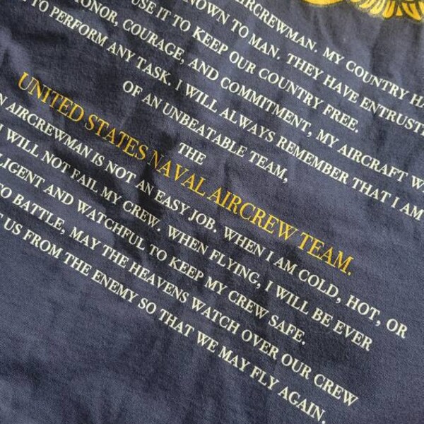 Naval Aircrewman Creed T Shirt, Navy Aircrew Wings, Enlisted Aircrew ...