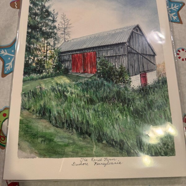 Tree Ring Watercolor Painting 12x16 Hand Painted Locust Tree Trunk ...