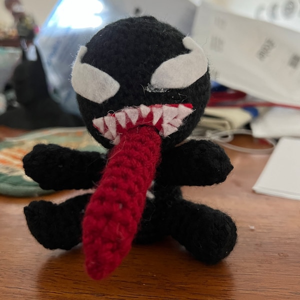 Venom Spider Chibi Amigurumi Crochet Pattern Tutorial Kawaii Toy Plush ...