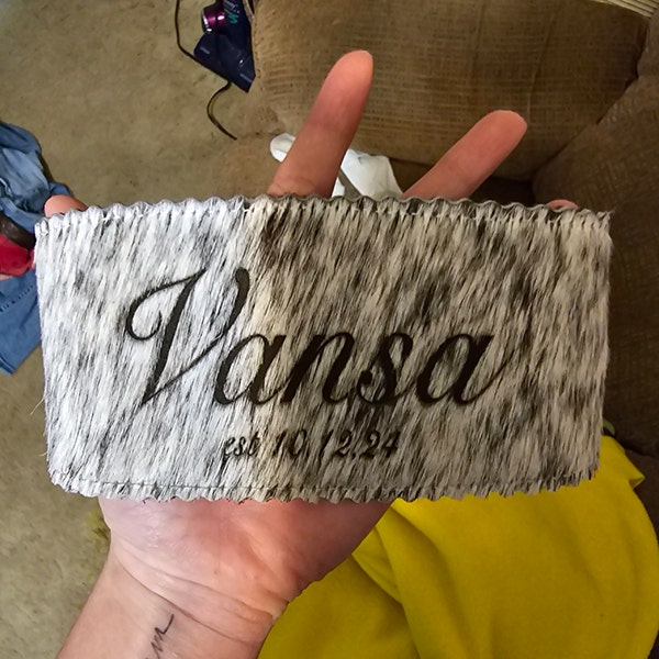 Brides Western Custom Cowhide Wedding Garter Leg Personalized or ...