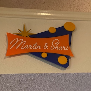 3D Mid Century Modern starlite Welcome Sign | Etsy UK