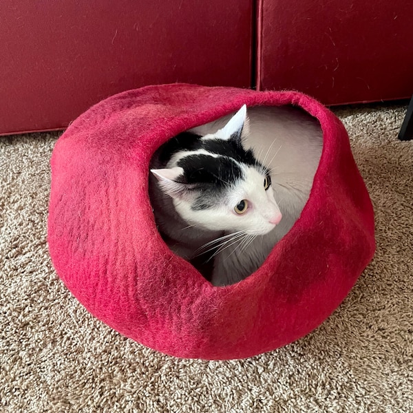 Large Custom Cat Cave 40 Cm or 16 Inches Diameter. Choose the Design ...