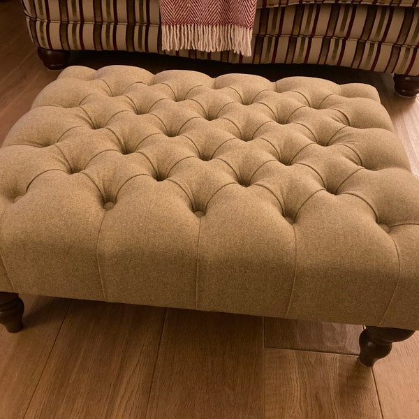 Large Round Deep Footstool Coffee Table Bench Puff Furniture ...