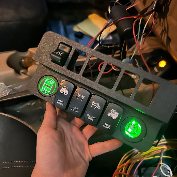 Jeep Wrangler TJ - LJ Stepped Switch Panel Fits 6 OEM & 4 Carling ...