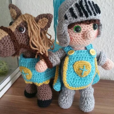 Knight and His Horse Crochet Pattern, Horse, Night, Medieval english ...