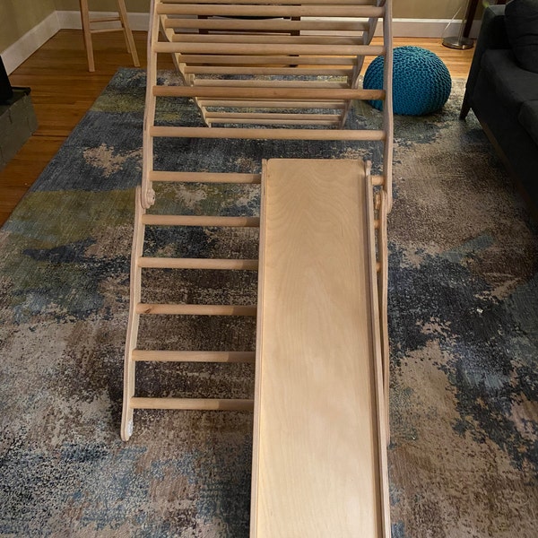 Large Climbing Arch & Swing Safety Mat / Wooden Rocker ...