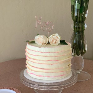 Wire Mom Cake Topper Mom Cake Topper Copper Cake Topper Mother's Day ...