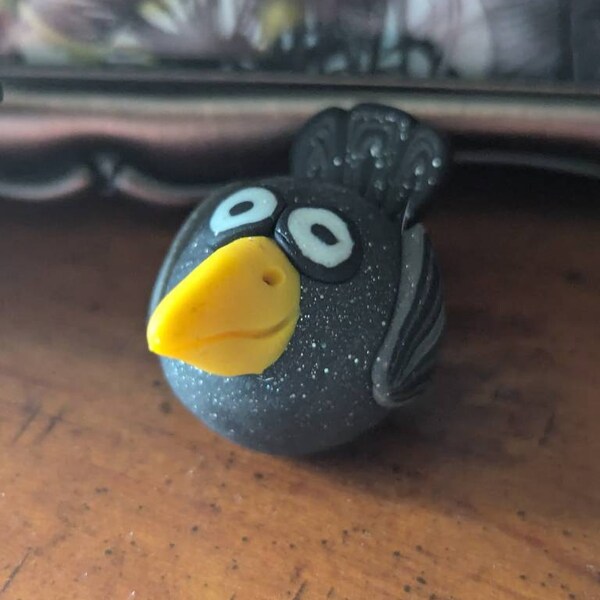 Standing Simple Crow "blind Box" Polymer Clay Miniature Hand Sculpted ...