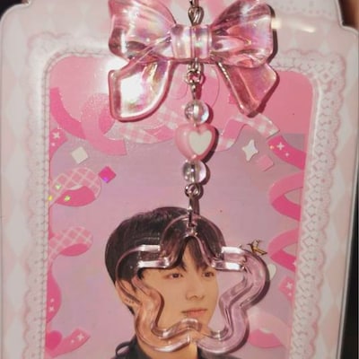 Cute Pink Keychains Grab Bag 1/2/3/5pcs for Kpop Photocard Binder, Card ...