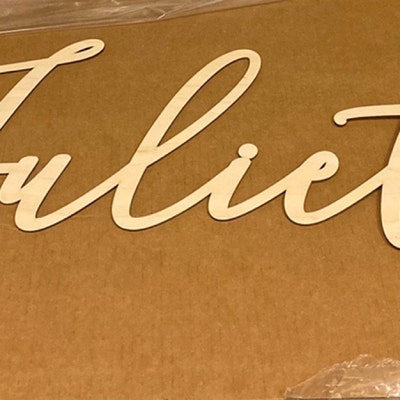 Large Laser Cut Wood Name Sign - Etsy